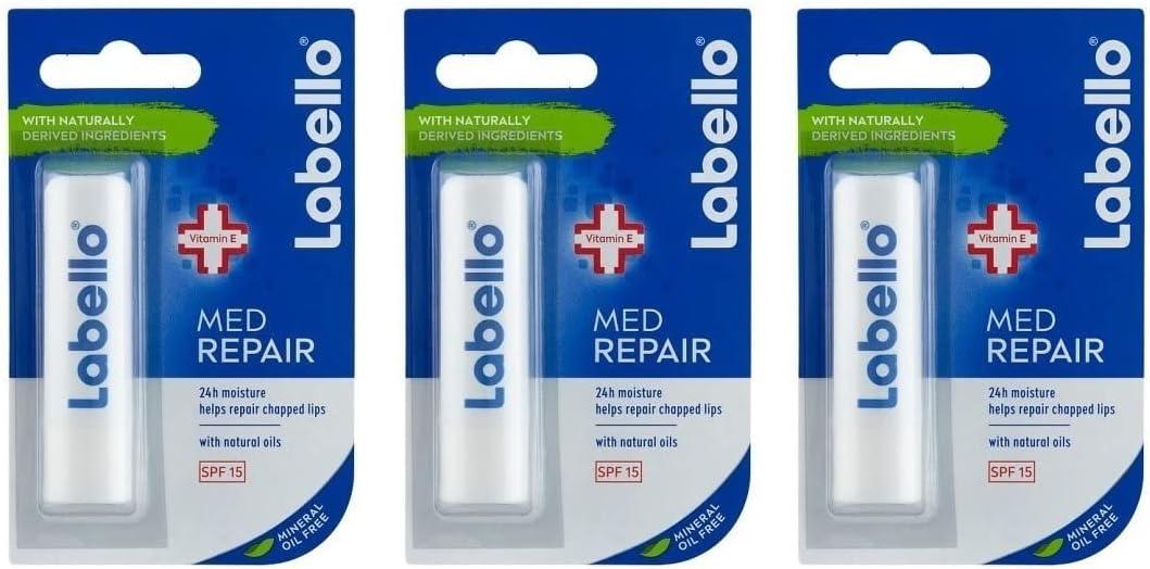 Labello MED Repair (Formaly Known As MED Protection) Lip Balm 3 Pack
