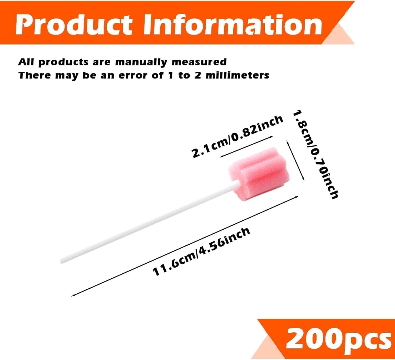 Sportway 100 Disposable Oral Sponges - Sterile Mouthparts for Dental ...