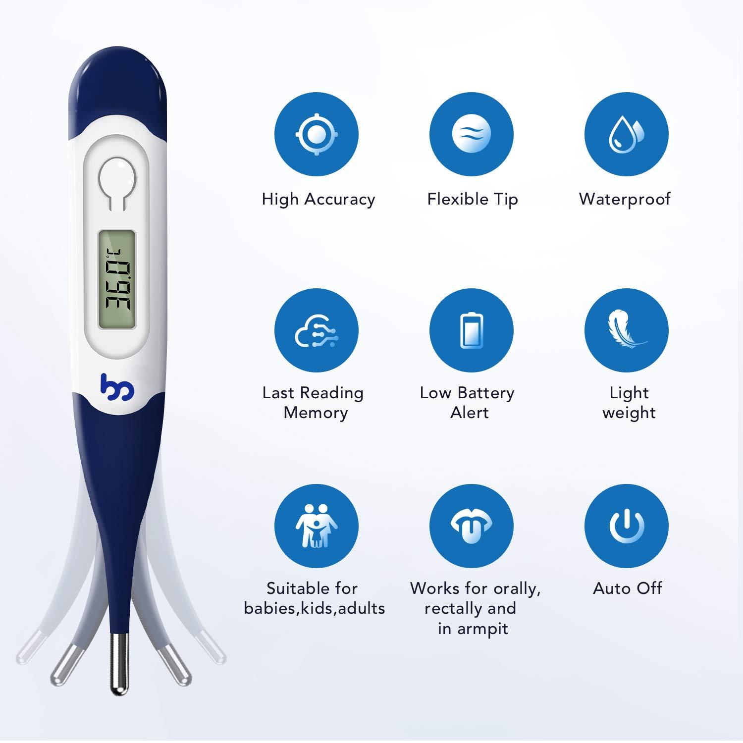 LAEEKCKC Femometer Digital Thermometers Oral Thermometer Adults Kids ...
