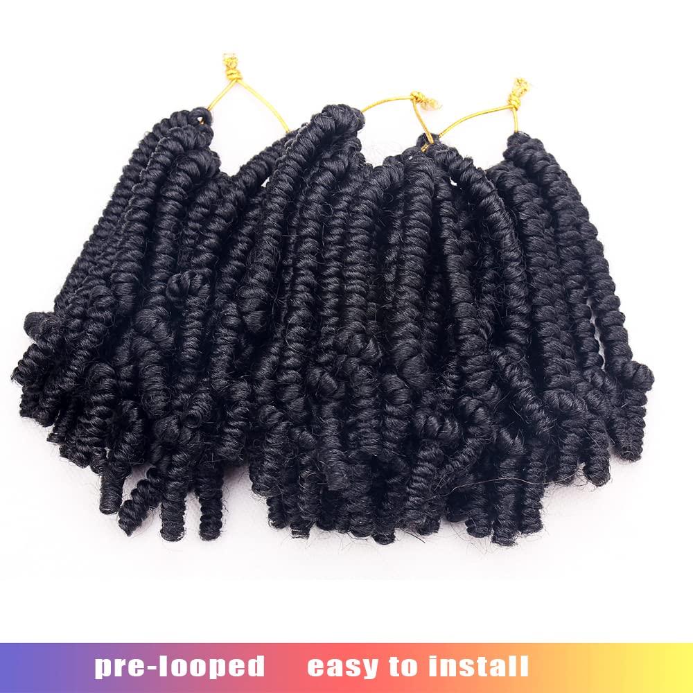 6 Inch Pre-twisted Passion Twist Crochet Hair Bob 6 Packs - 20 Strands ...