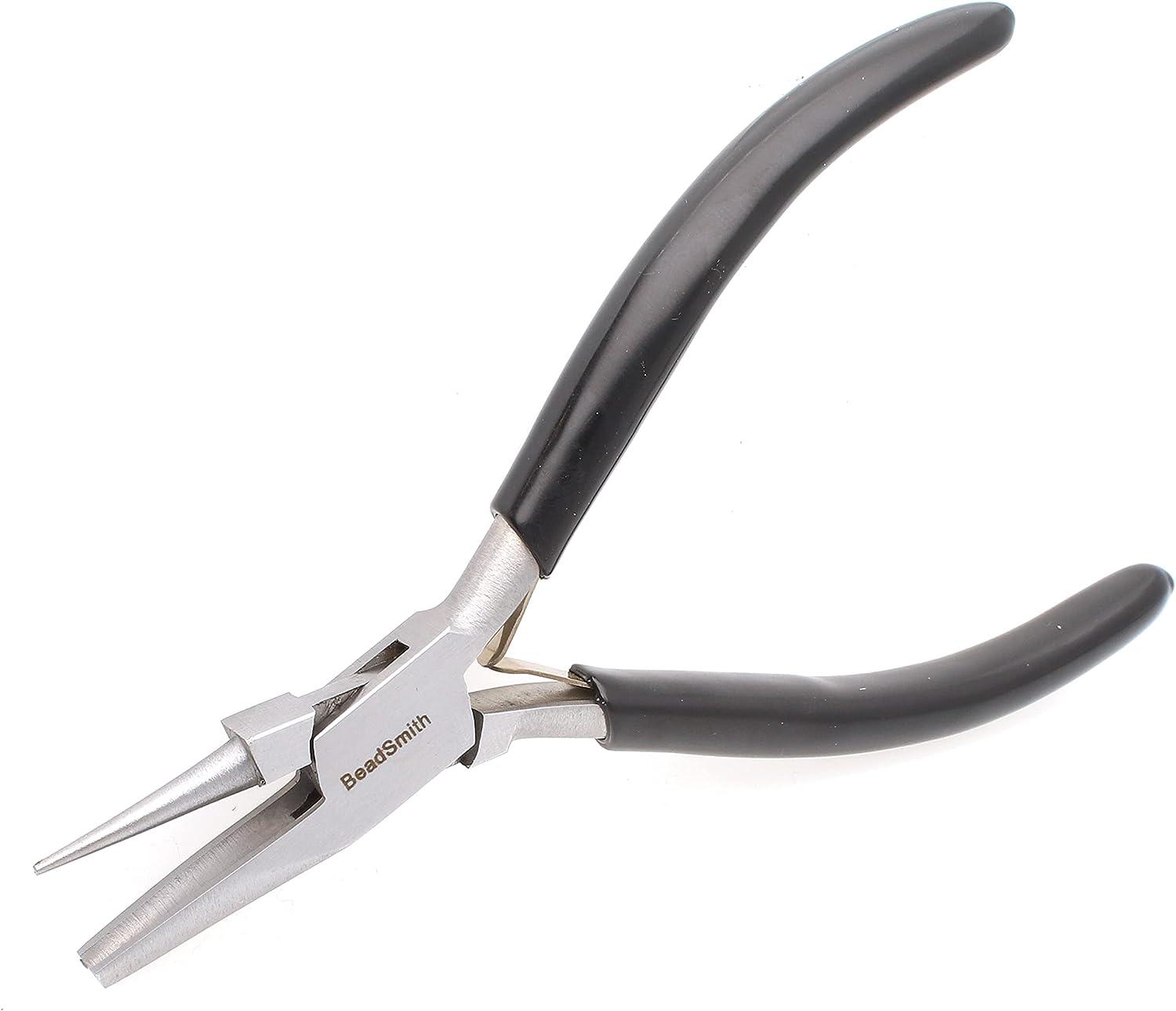Beadsmith Concave/Round Nose Pliers 5 - Steel Head, Double Leaf Springs ...