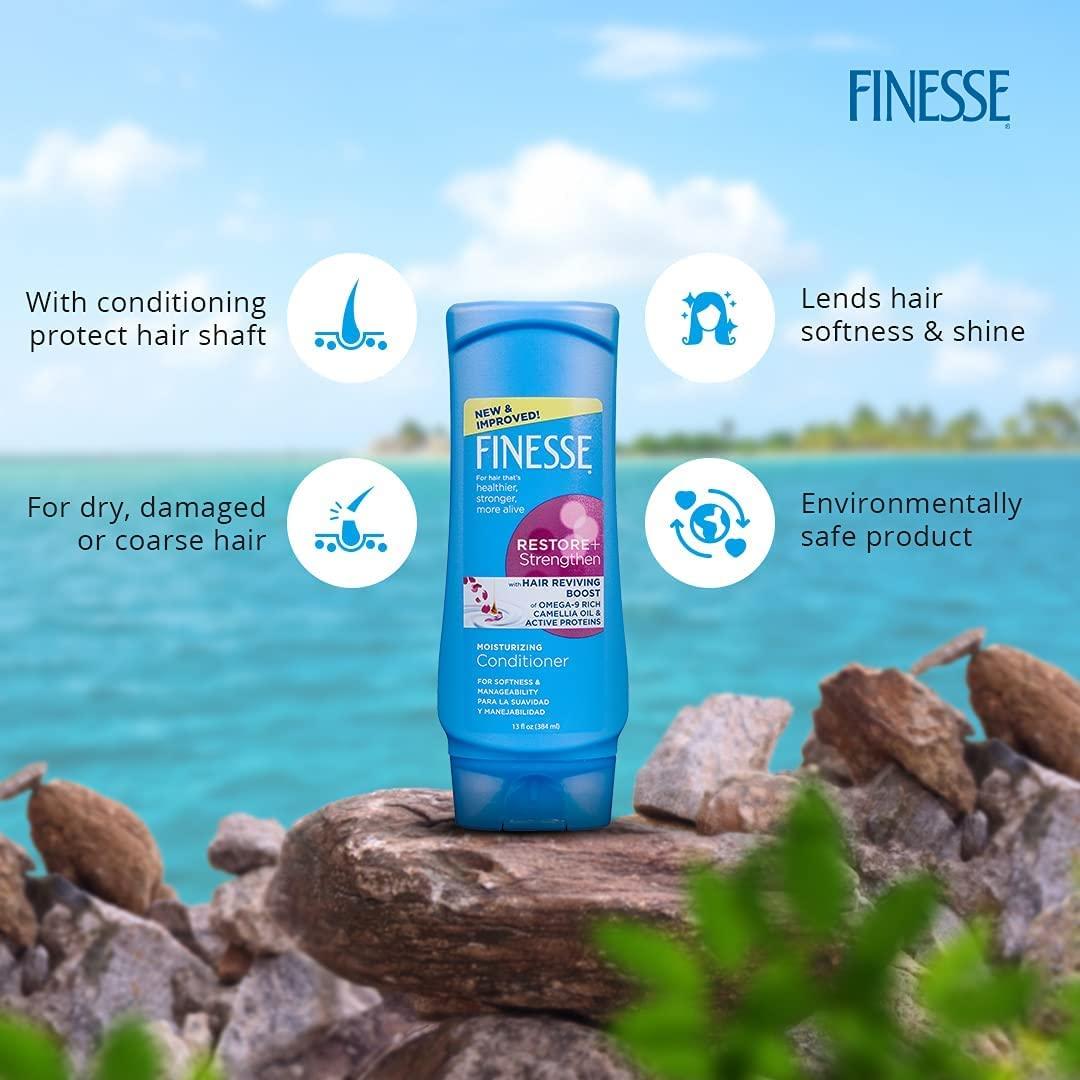 Finesse Restore + Strengthen Moisturizing Conditioner 13 oz (Pack of 2 ...