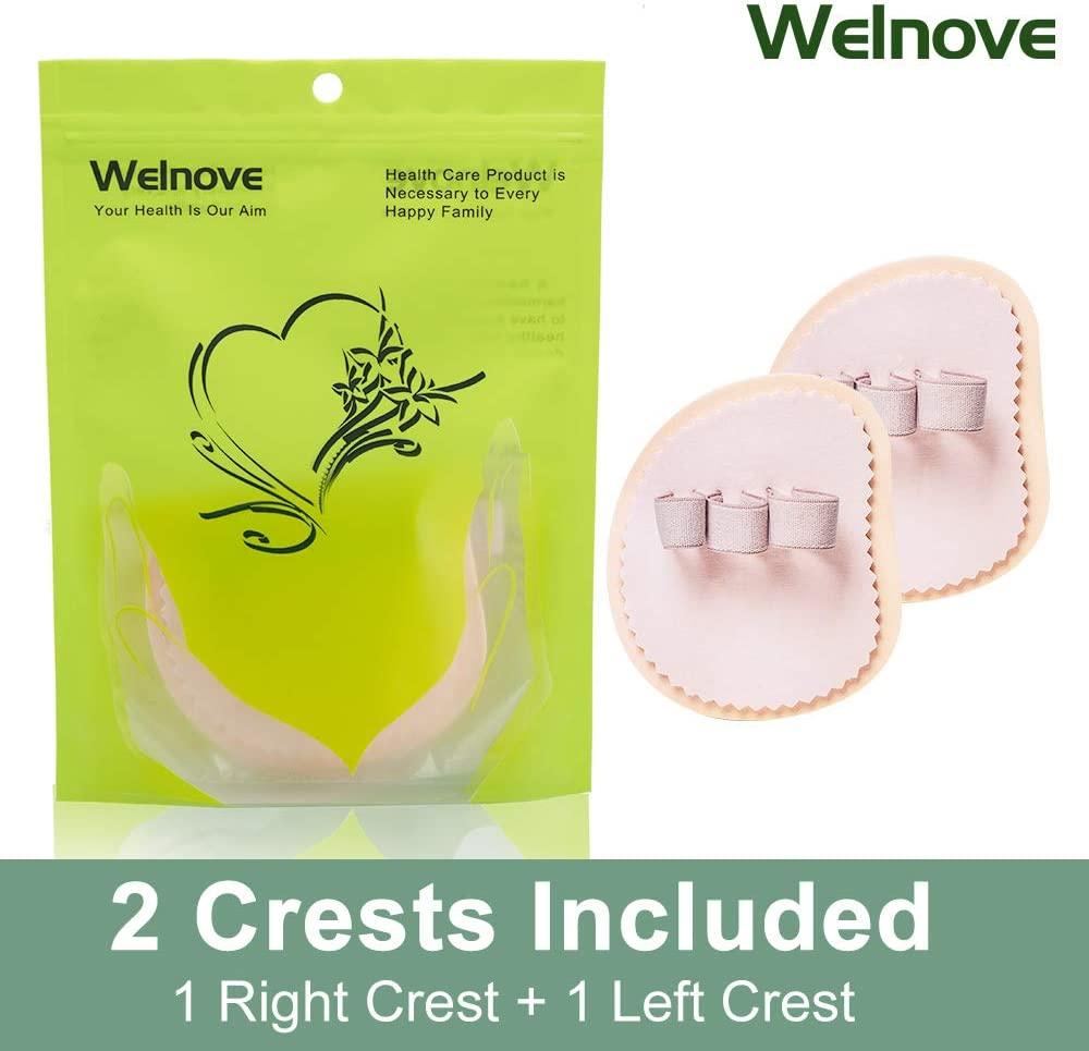 Welnove Toe Straightener Hammer Toe Corrector Pack of 2 - 3 Hole Splint ...