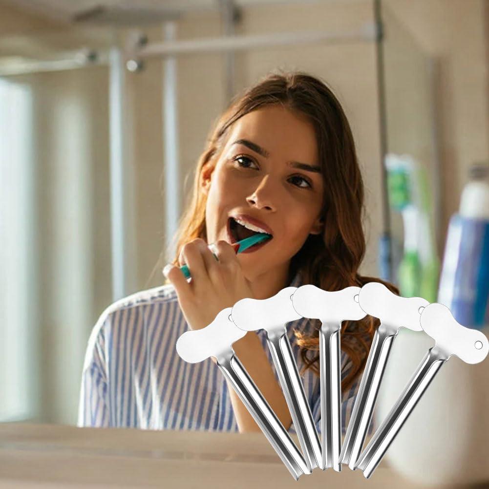 Stainless Steel Toothpaste Squeezer Tube Roller - 5 Pack Metal Presser ...