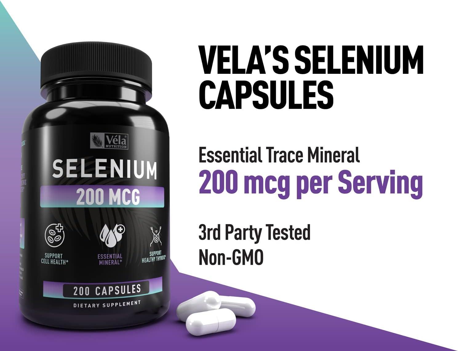 Selenium Capsule Supplement 200mcg - Antioxidant Support for Immune ...