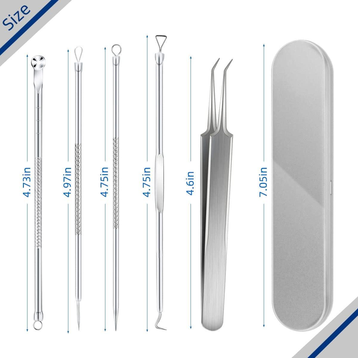 Blackhead Remover Tool Kit - 5 Pack Professional Stainless Steel ...