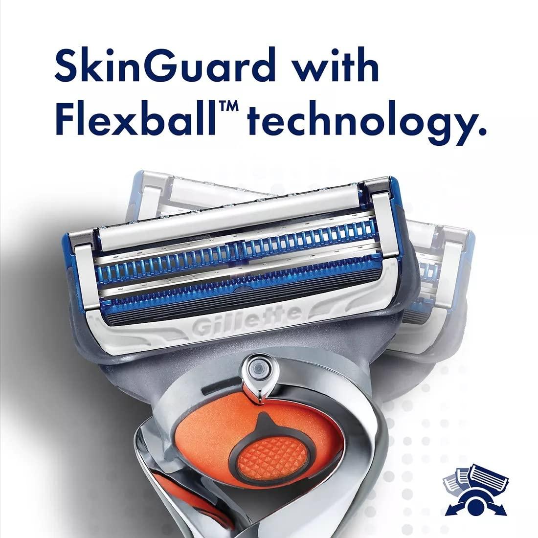 Gillette SkinGuard Power Men's Razor Handle + 13 Blade Refills - Smooth ...