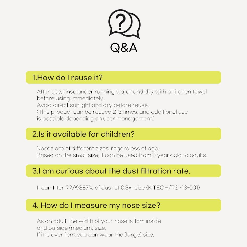 KOKOK 3-Ply Reusable Nose Filter Nasal Plugs - Pack of 3 (Large ...