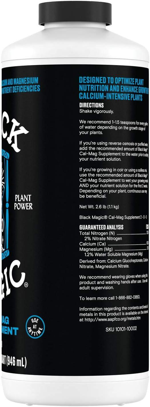 Black Magic Cal-Mag Supplement - Concentrated 2-0-0 Formula with ...