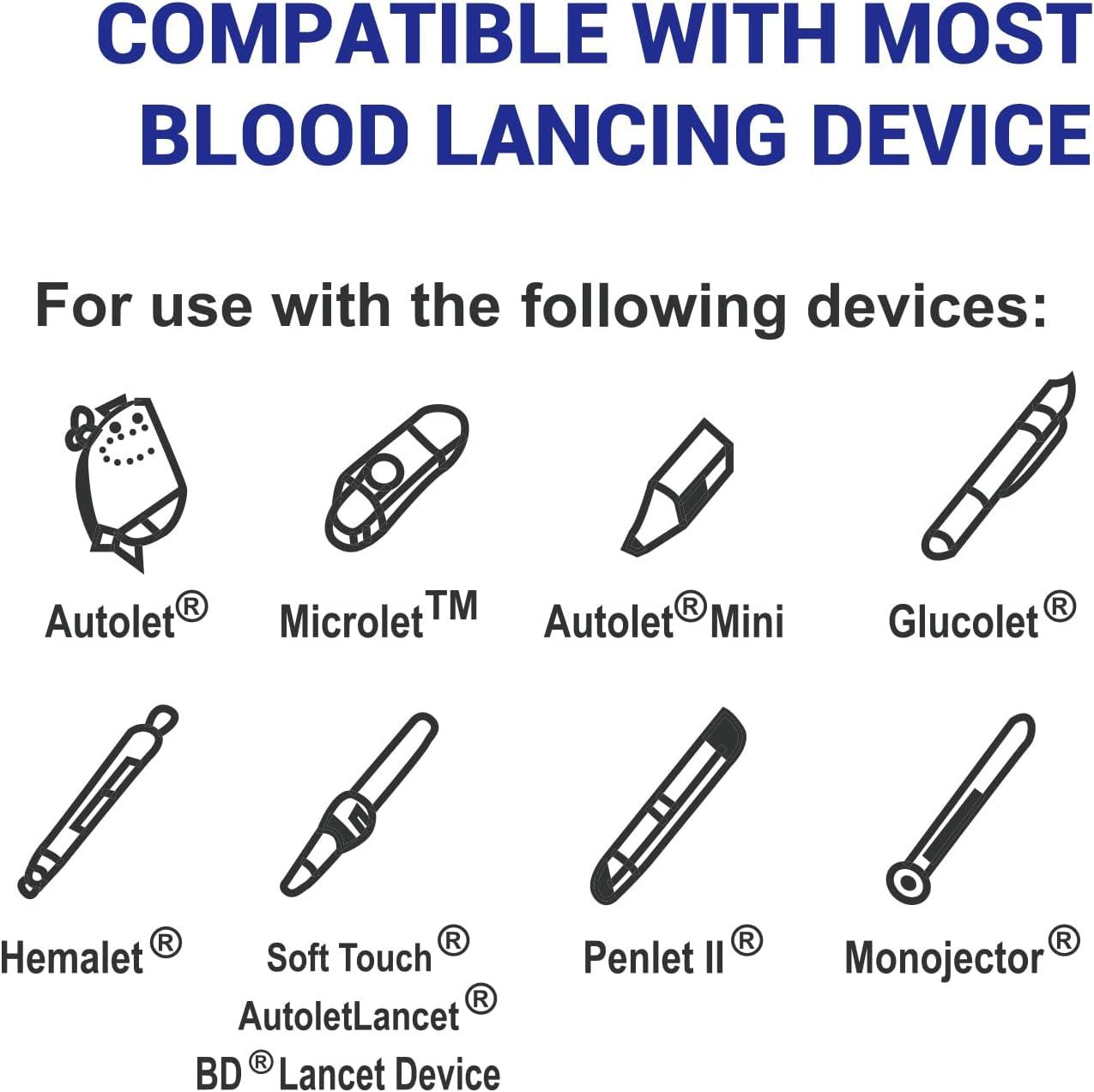 Verifine 30G Diabetic Lancets for Blood Glucose Testing - 300 Count ...
