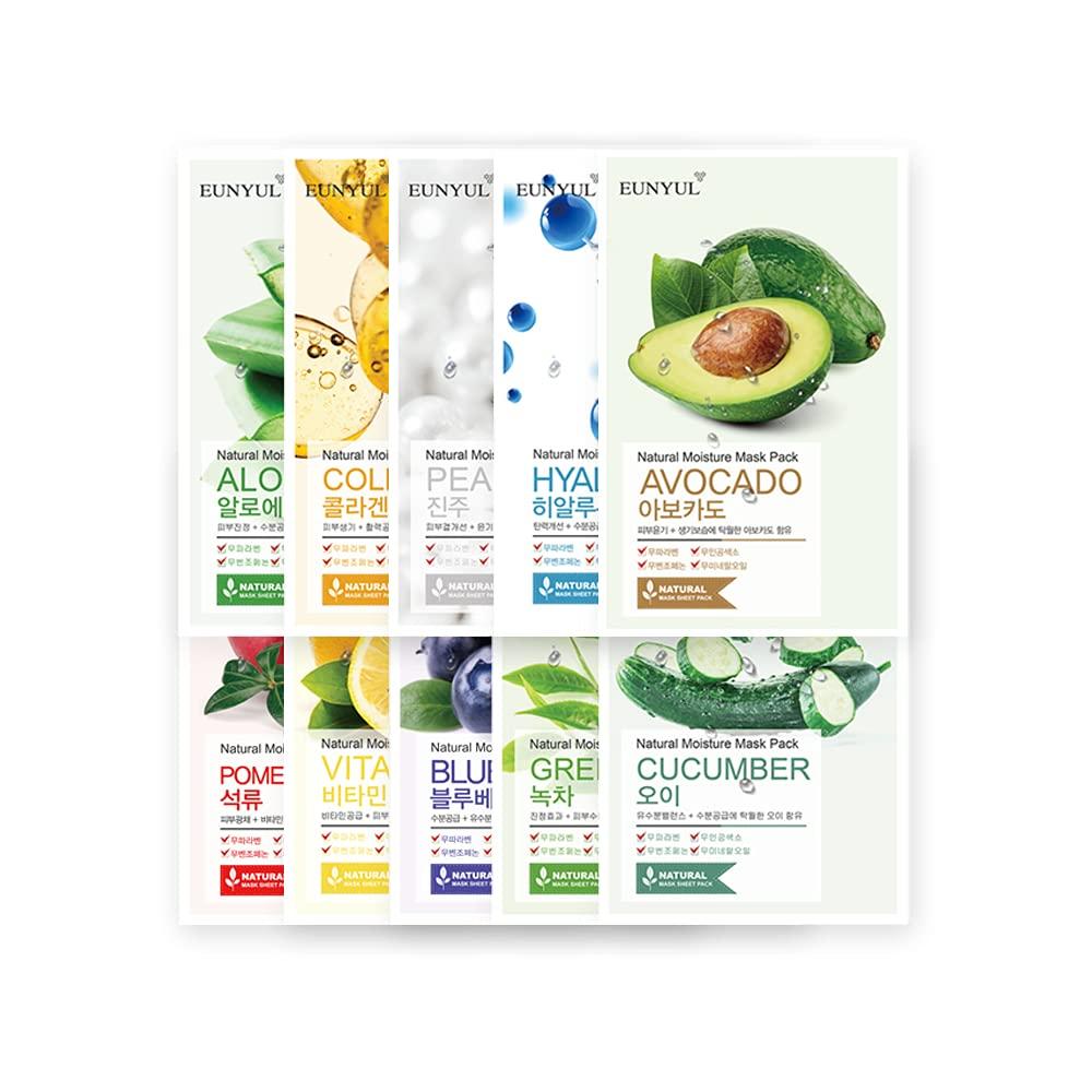[PACK OF 10] EUNYUL Natural Sheet Mask Variety Pack - Korean Skincare ...