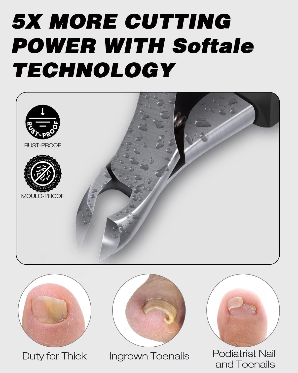 Softale Toenail Clippers Set - 7 Pcs Ultra Sharp Curved Blade ...