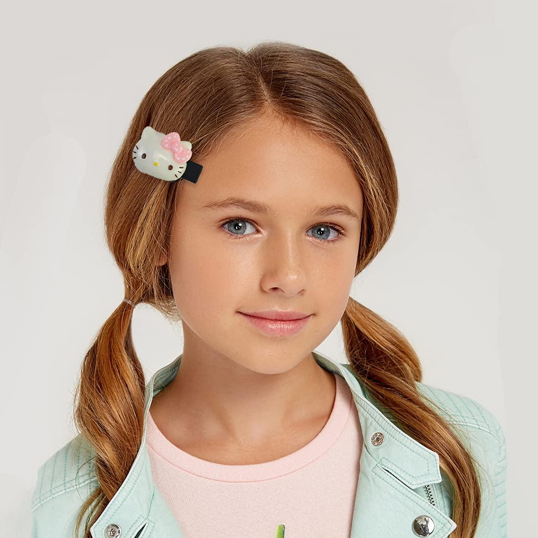 Santa Cute Cartoon Hair Clips for Girls - Set of 5 Metal Snap Barrettes ...