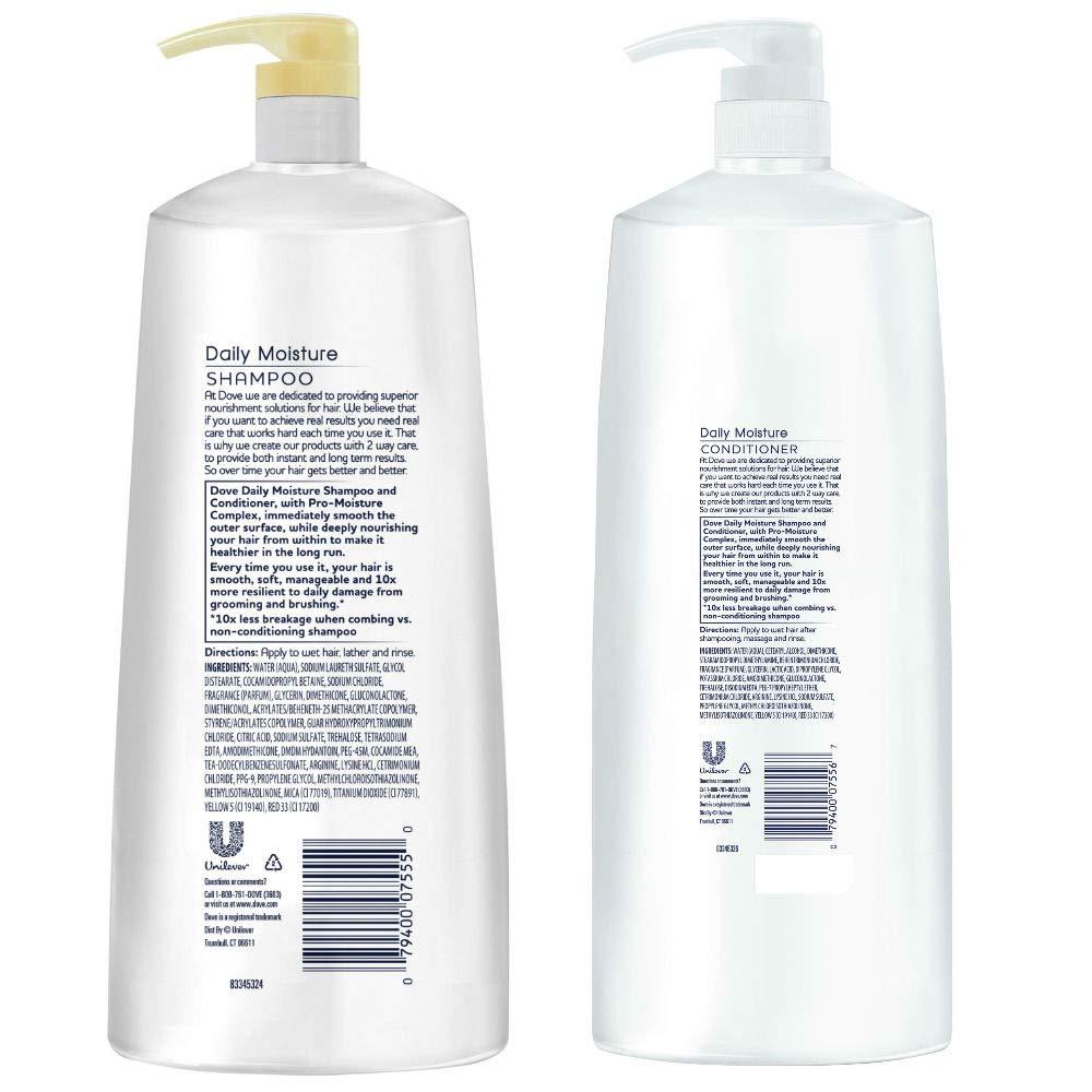 Dove Nutritive Solutions Daily Moisture Shampoo and Conditioner Duo Set ...