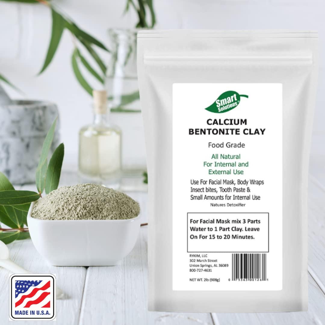 Food Grade Calcium Bentonite Clay 2lb - Pure Indian Healing Clay for ...
