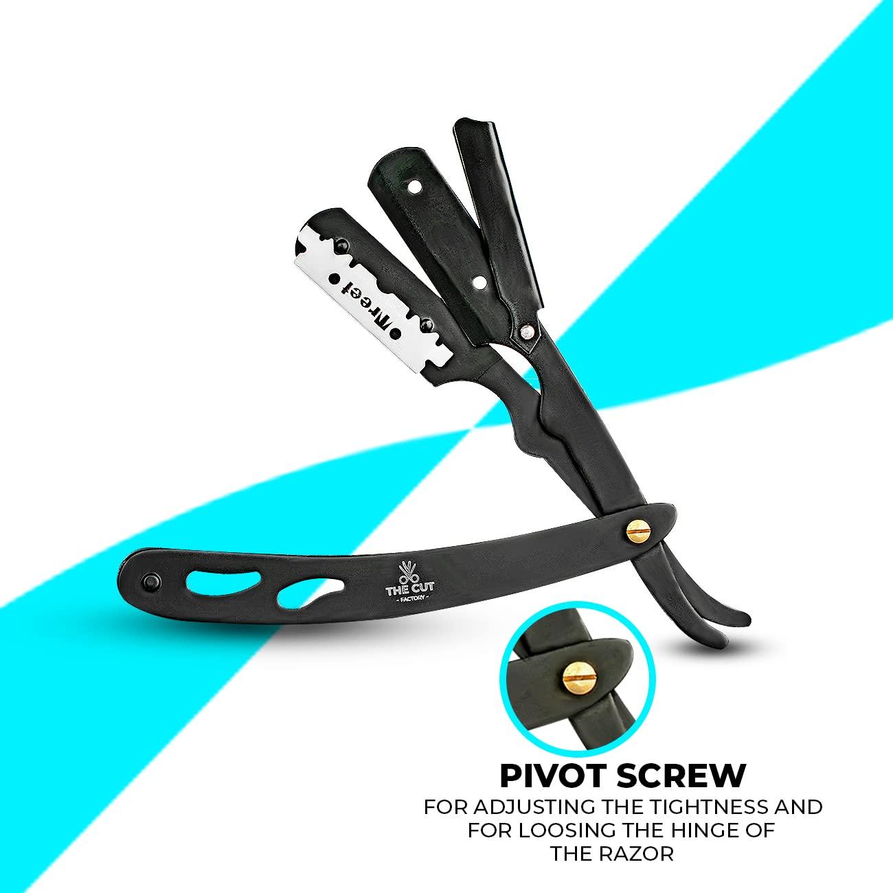 The Cut Factory Straight Razor with 100 Platinum Treat Single Blade ...