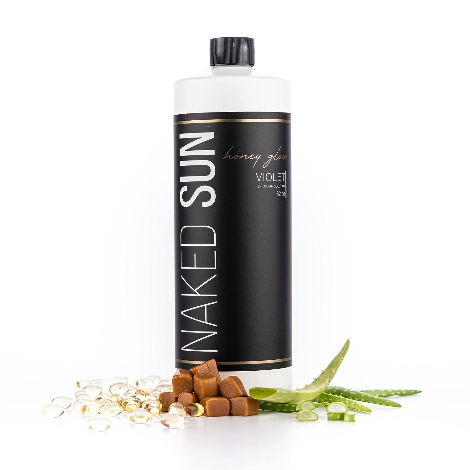Naked Sun Honey Glow Violet Spray Tan Solution - 32 oz | Airbrush Self ...