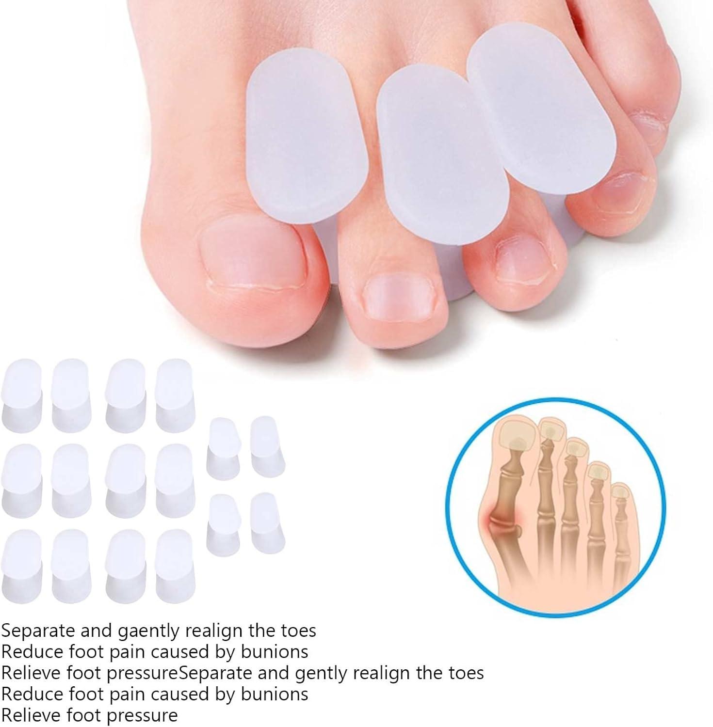8-Pack Gel Toe Separators & Spacers for Hammer Toes - Smooth Iron ...