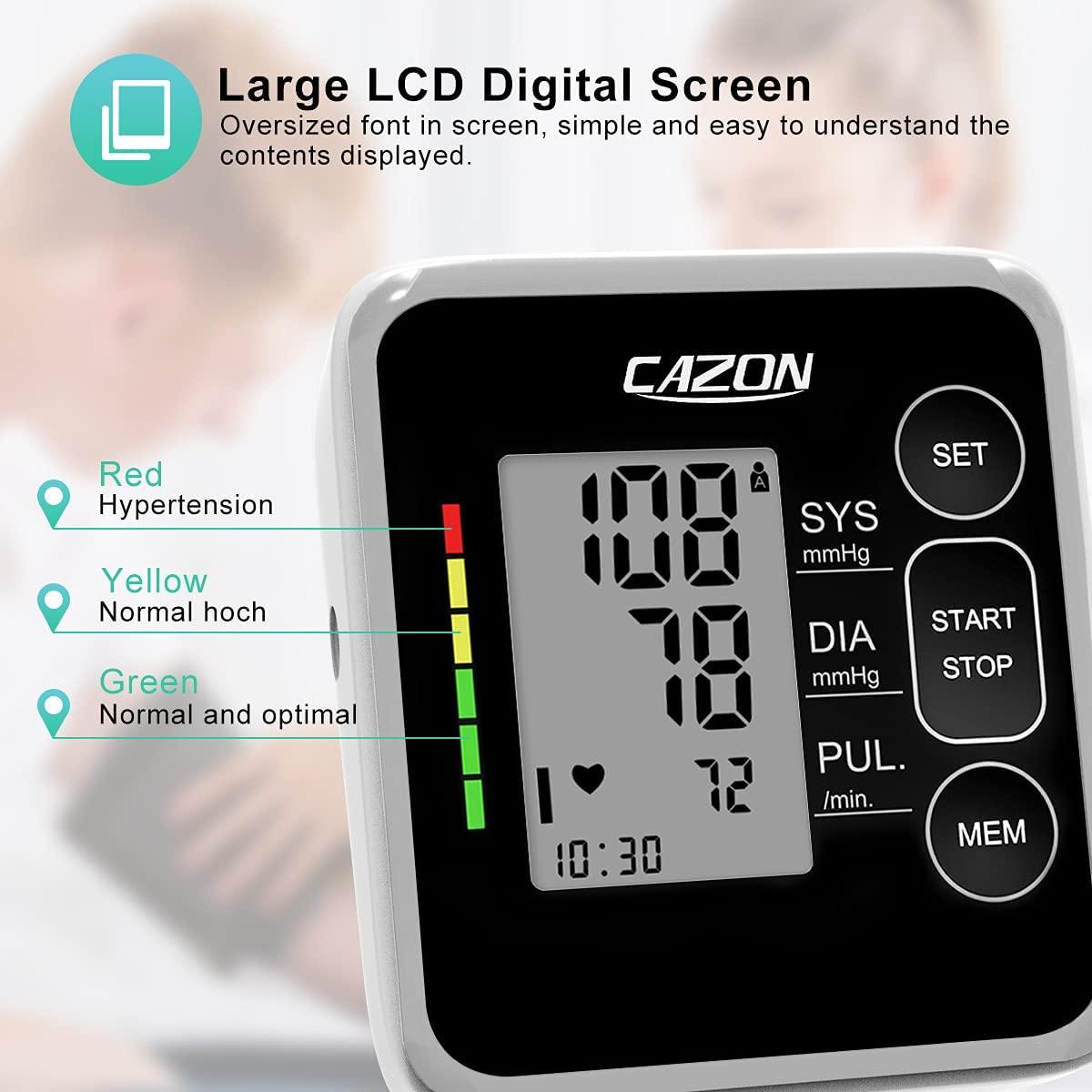 CAZON Upper Arm Blood Pressure Monitor With Pulse Rate Monitoring cazon-upper-arm-blood-pressure-monitor-with-pulse-rate-monitoring
