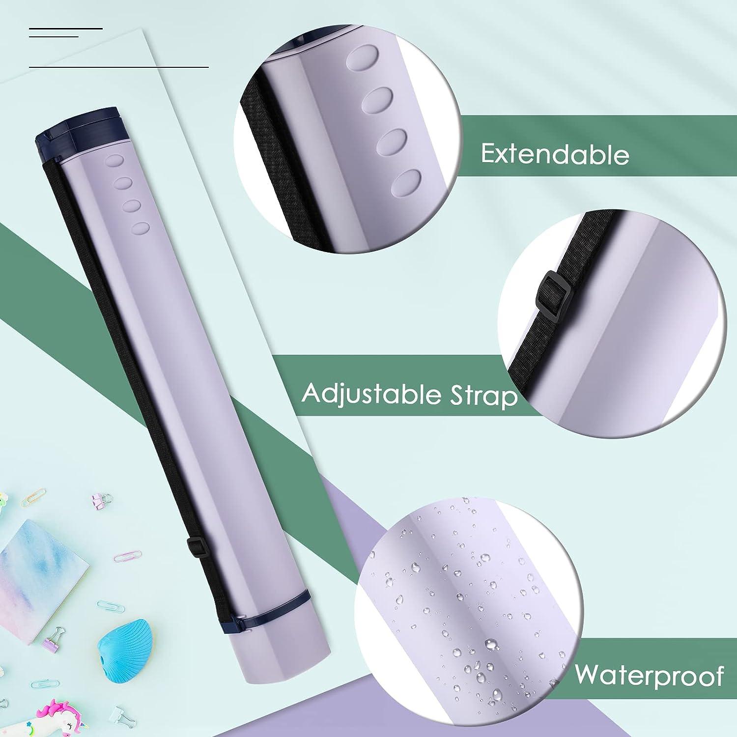 3 Pcs Extendable Poster Tubes Expand from 24.5'' to 40'' with Shoulder ...