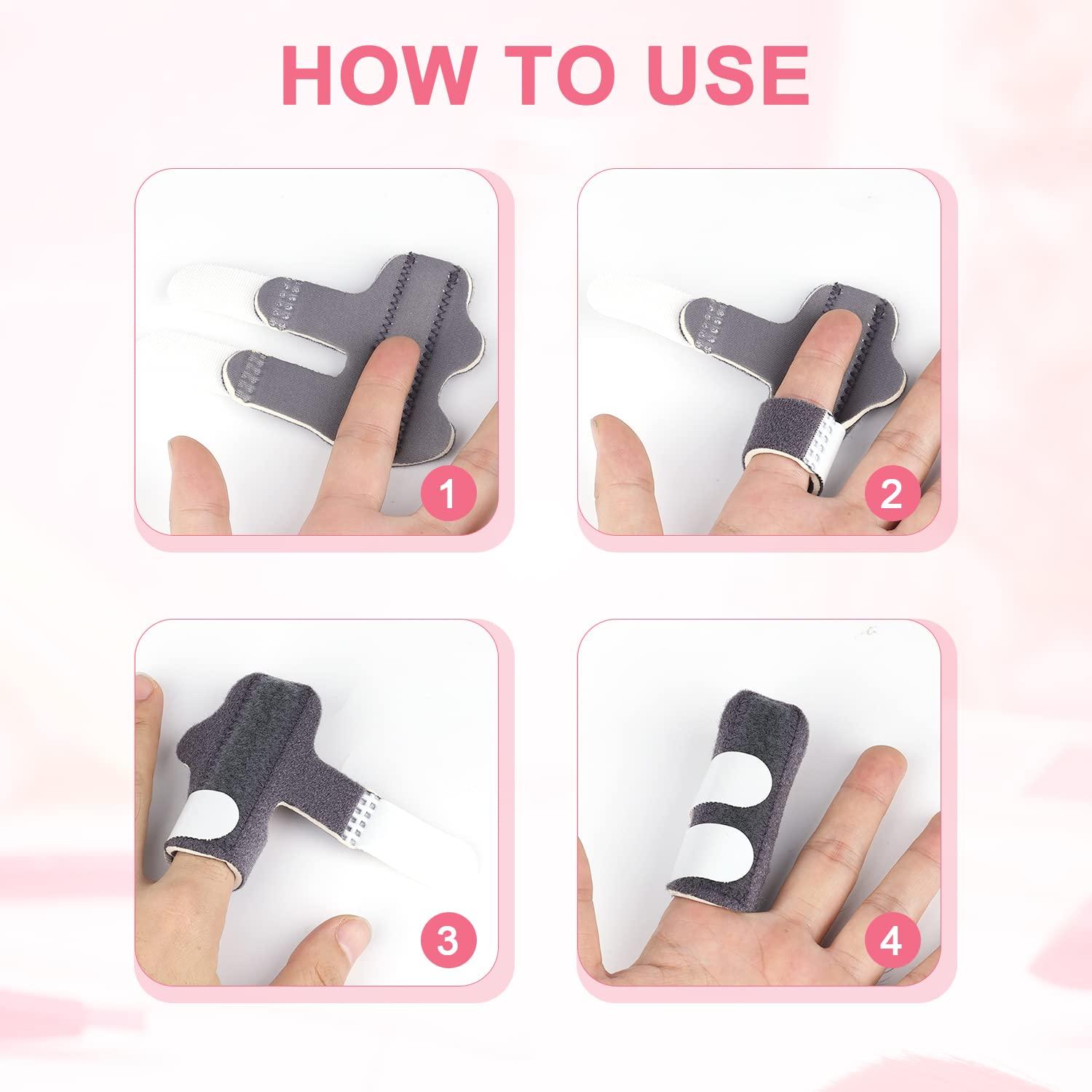 AIEX Finger Splints Set - Finger Stabilizer Brace for Arthritis, Swollen, Strained, Broken ...