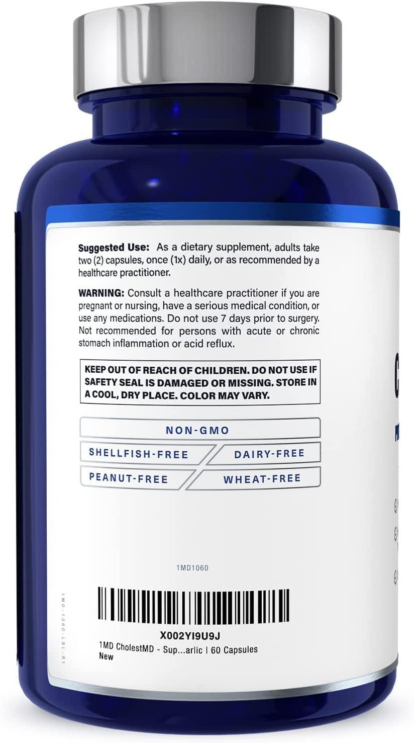 1MD Nutrition CholestMD - Heart Health Support with Olive Leaf Extract ...