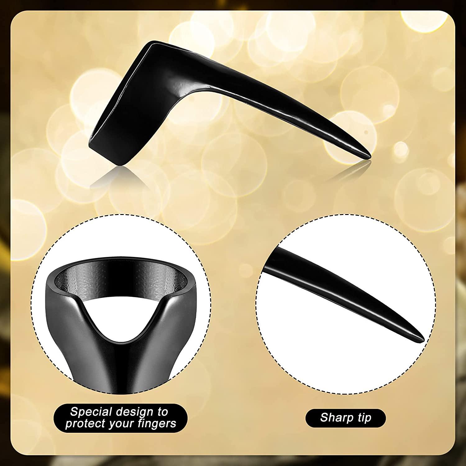 10-Piece Hair Parting Sectioning Tool Set - Black Metal Rings for ...