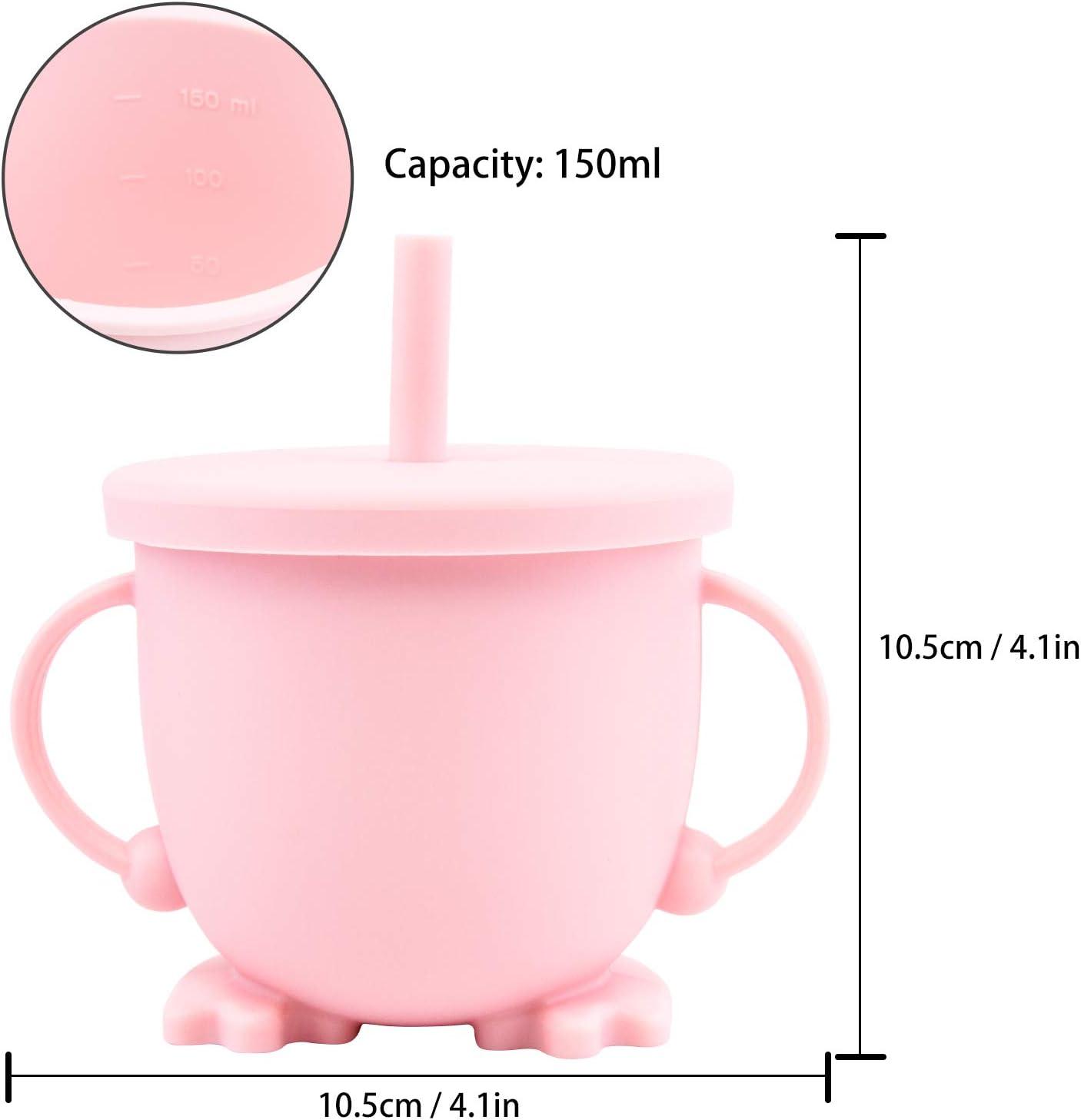 Linowos 2-in-1 Snack Cup & Spill-Proof Sippy Cup - Silicone Toddler ...