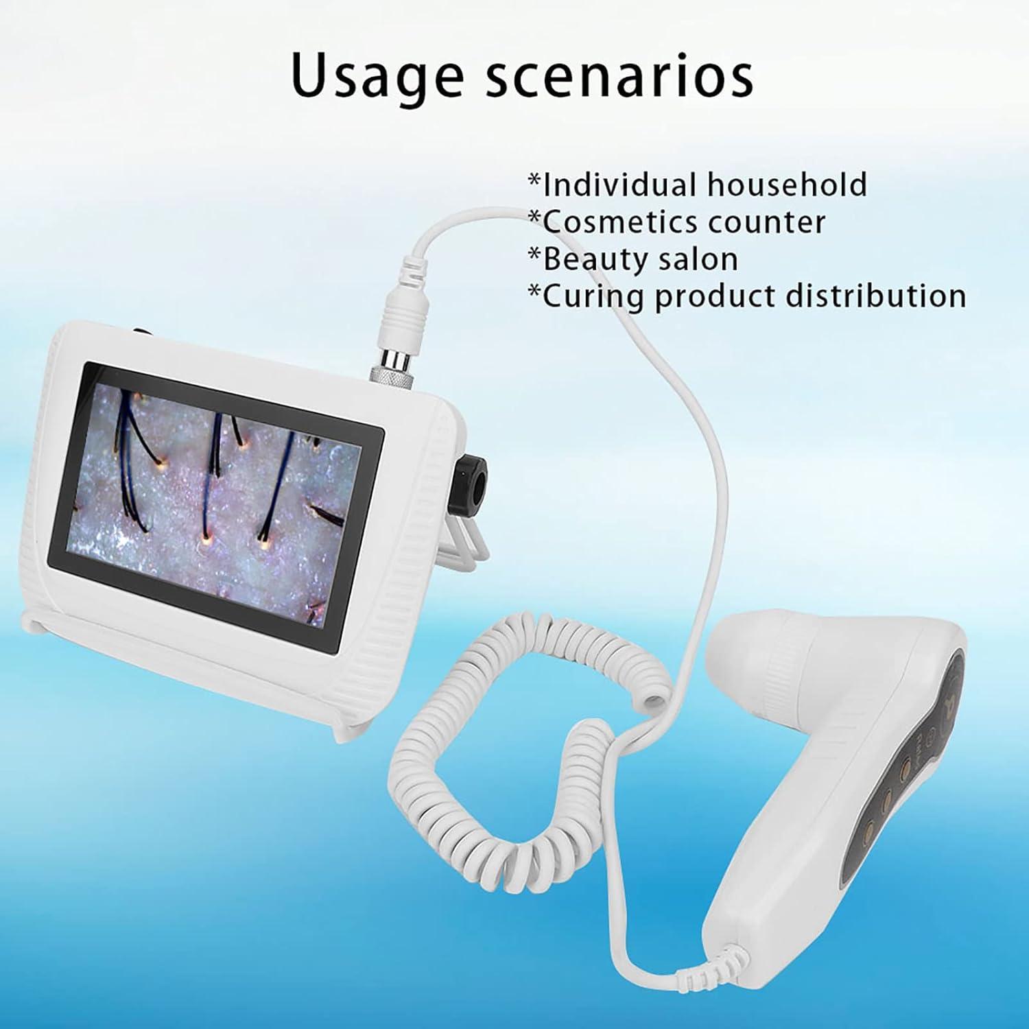 Asixxsix Skin Diagnosis Hair Analyzer | 5 Inch LCD Digital Tester for ...