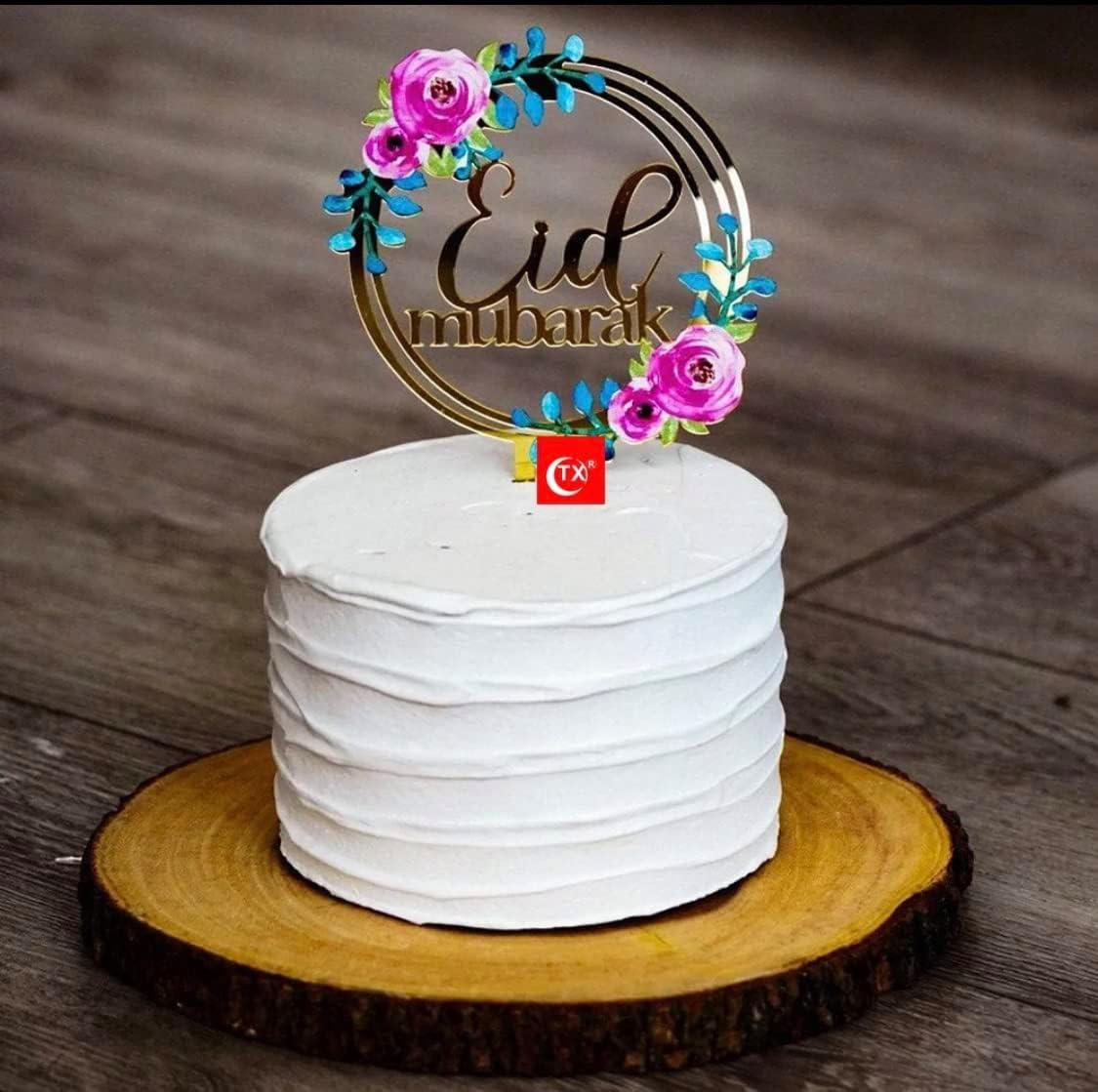 Eid Cake Topper Eid Mubarak Cake Topper Gold Acrylic Eid Cake Topper ...