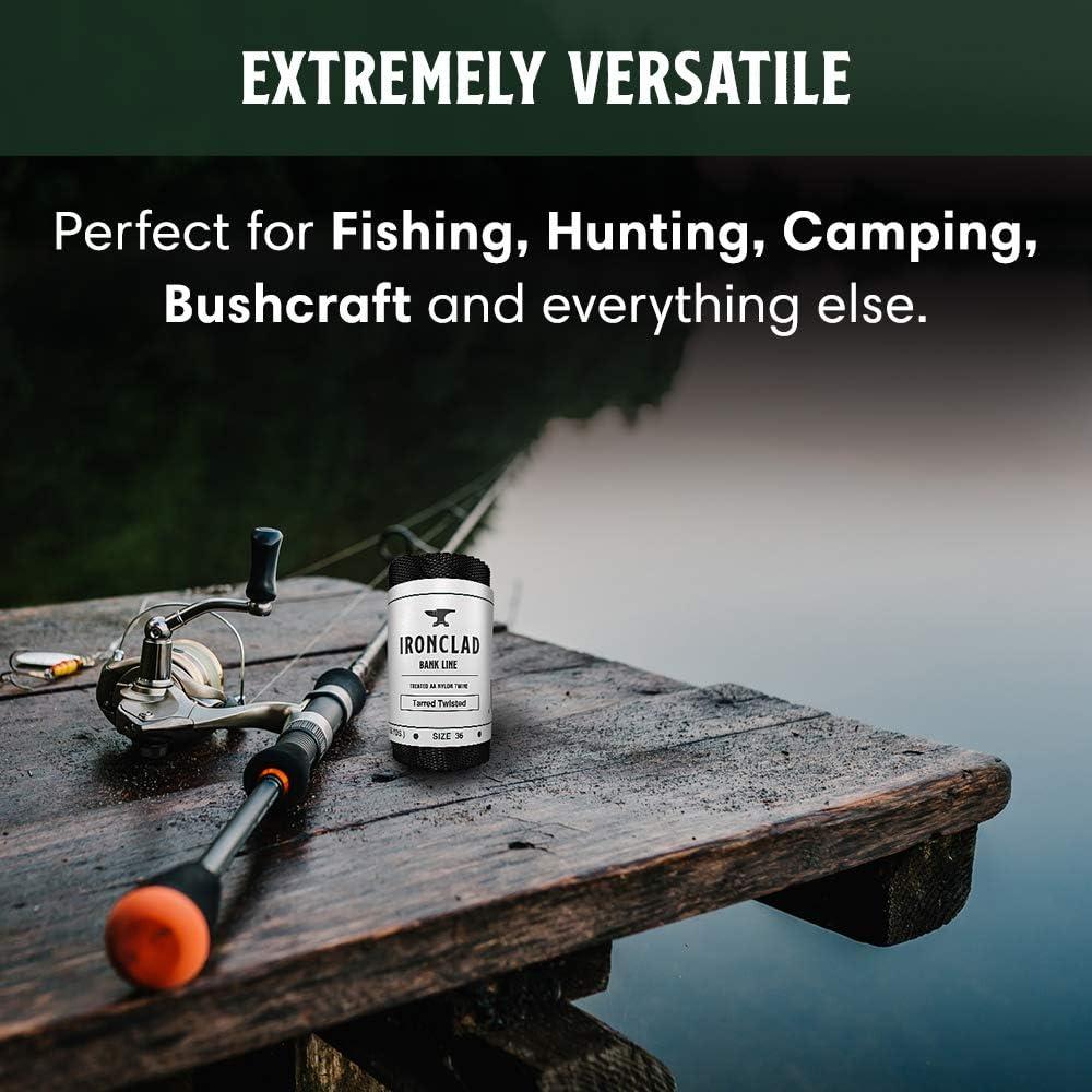 Ironclad Supply Tarred Bank Line 100% Nylon Twine - Heavy Duty for ...