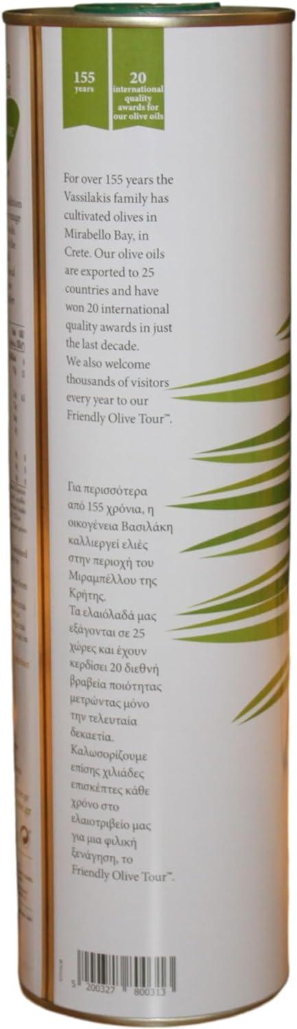 Charisma Greek Organic Extra Virgin Olive Oil from Crete Tin 1L - Cold ...