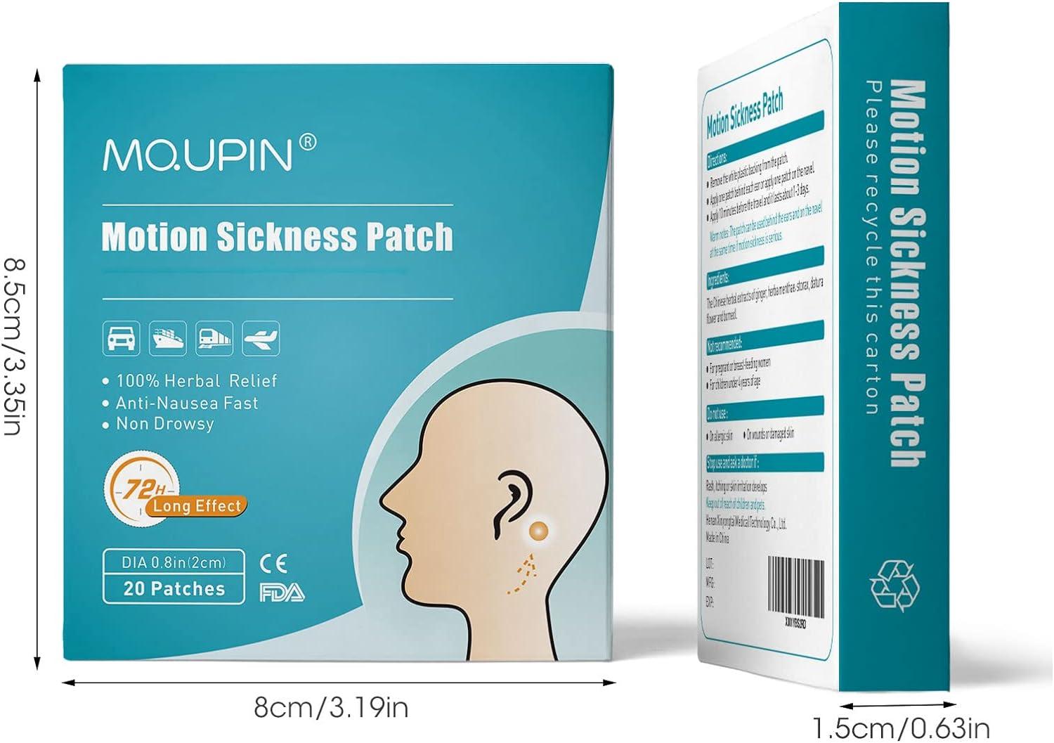 Motion Sickness Patches 20 Counts Sea Sickness Patches for Cruise Anti ...