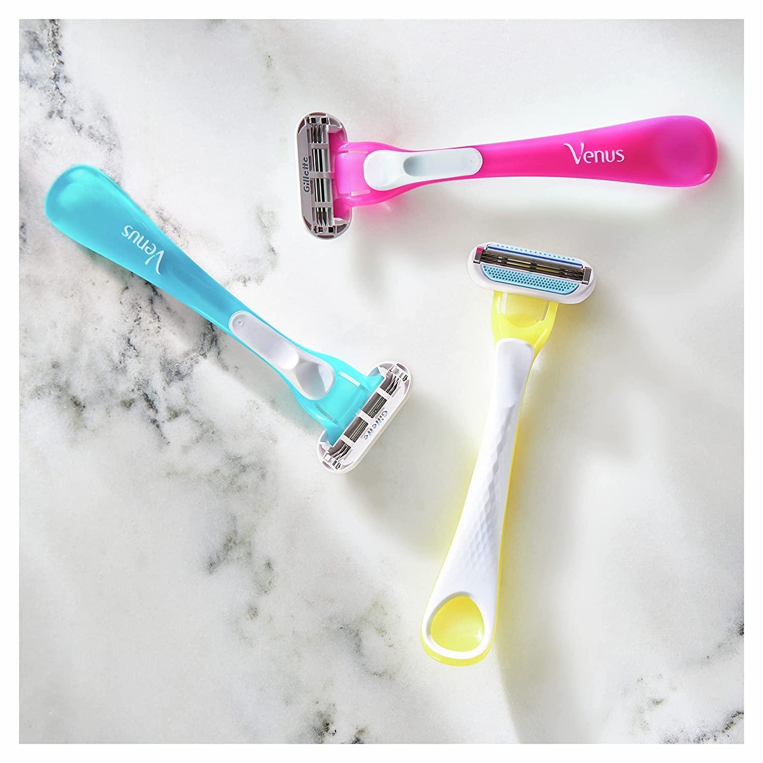 Gillette Venus Tropical Disposable Razors - 3 Pack for Smooth Skin ...