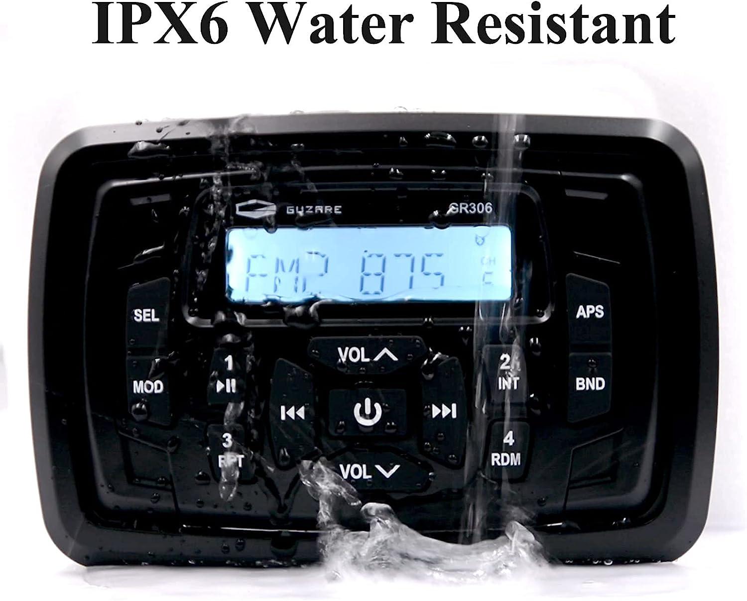 Bluetooth Marine Car Stereo Receiver | Waterproof Digital Audio System ...