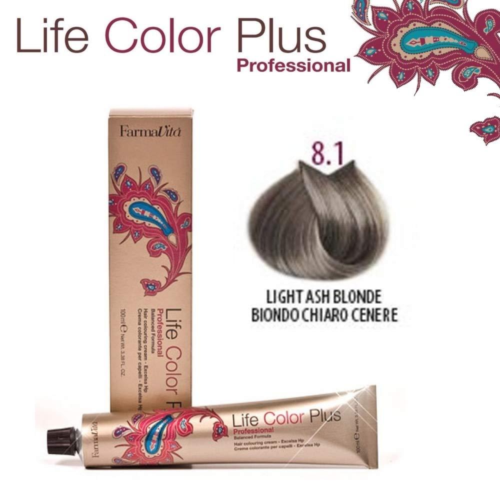 FarmaVita Life Color Plus Hair Color 100ml - 8.1 Light Blonde Ash for ...
