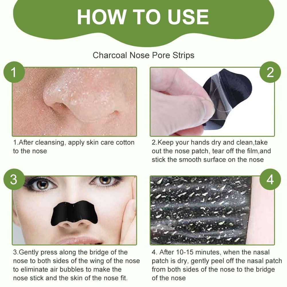 20 Pore Strips for Blackheads - Nosestripes Blackhead Clear-Up Strips ...