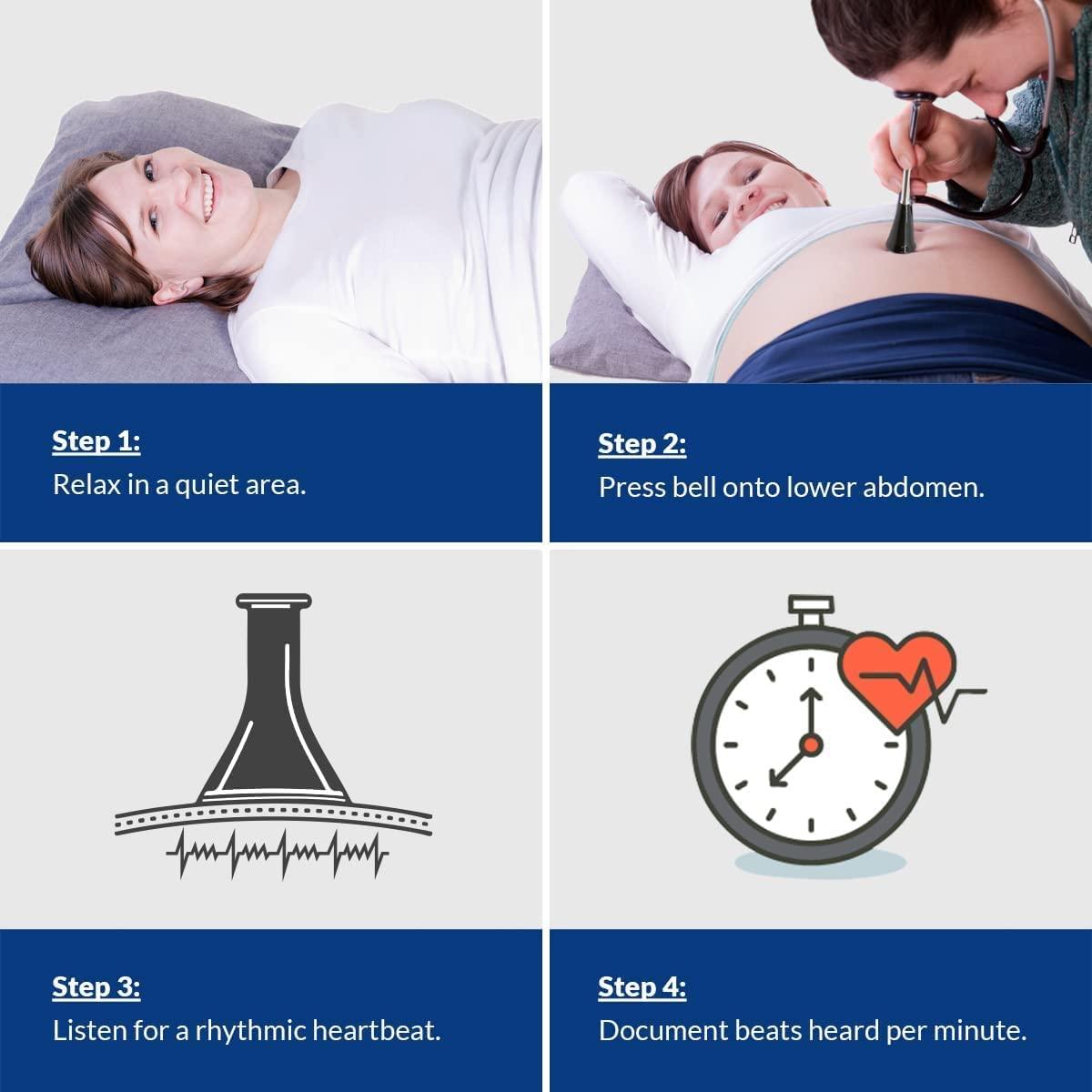 Latex-Free Dixie EMS Fetal Stethoscope with Pinard Horn - 22 - Best for ...