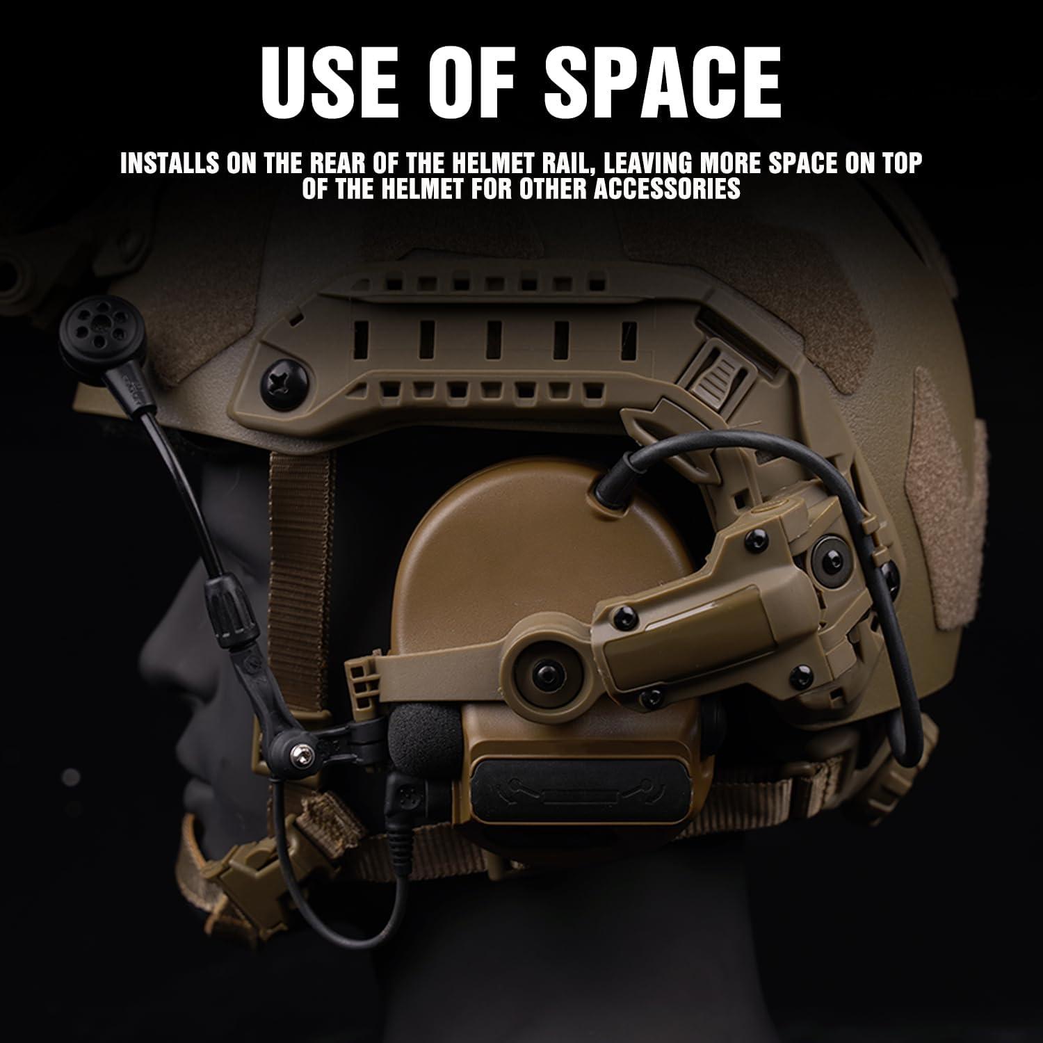 Quick Helmet Arc Rail Adapter for Comtac3 Tactical Headset | Multi ...