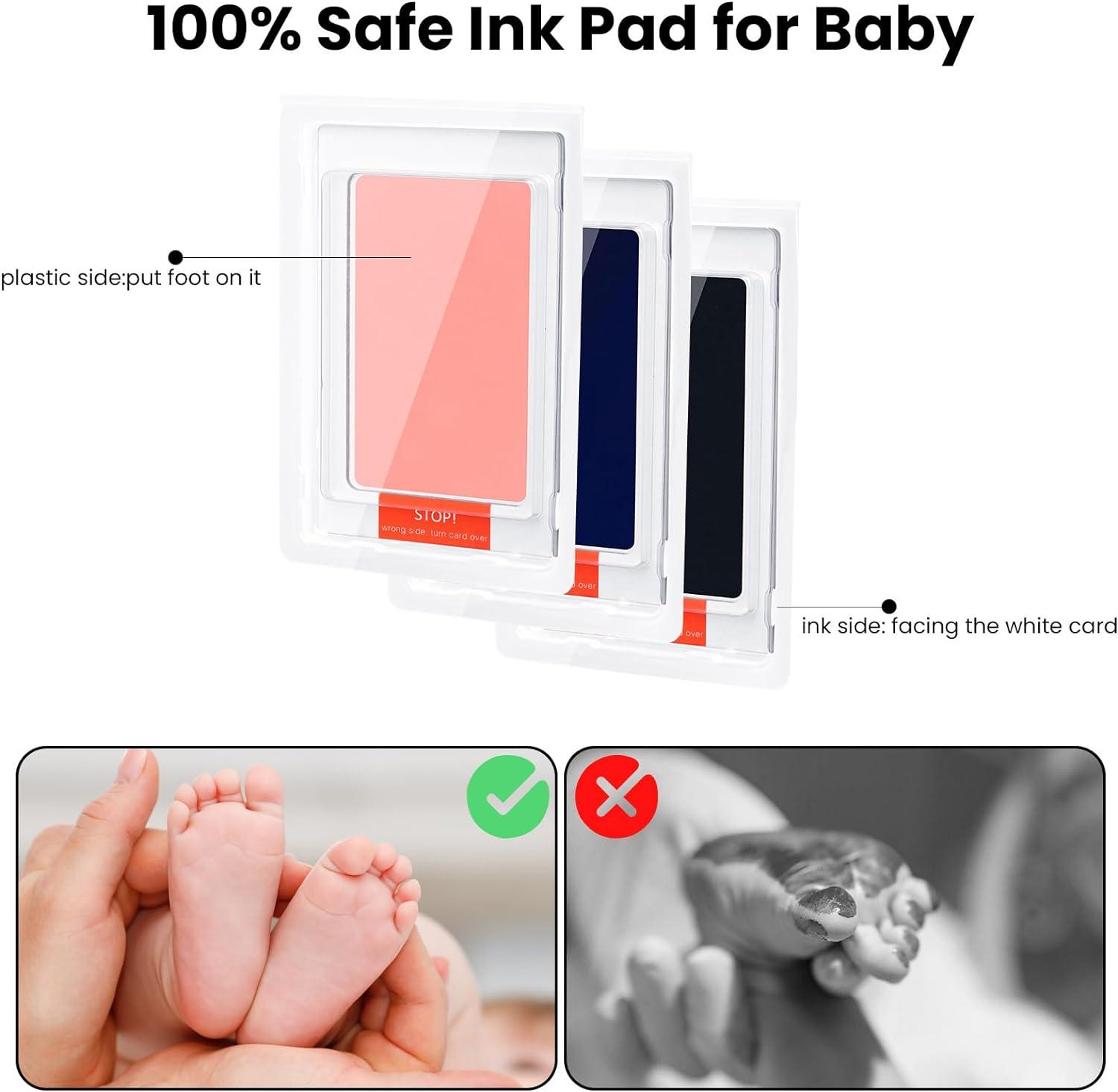 Baby Hand and Footprint Kit Pet Paw Print Kit with 3 Ink Pads and 6 ...