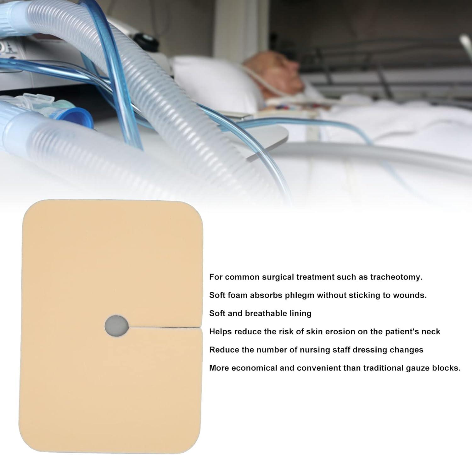 Reusable Waterproof Foam Tracheostomy Pad - 10x7.5 cm Trach Gtube Cover ...