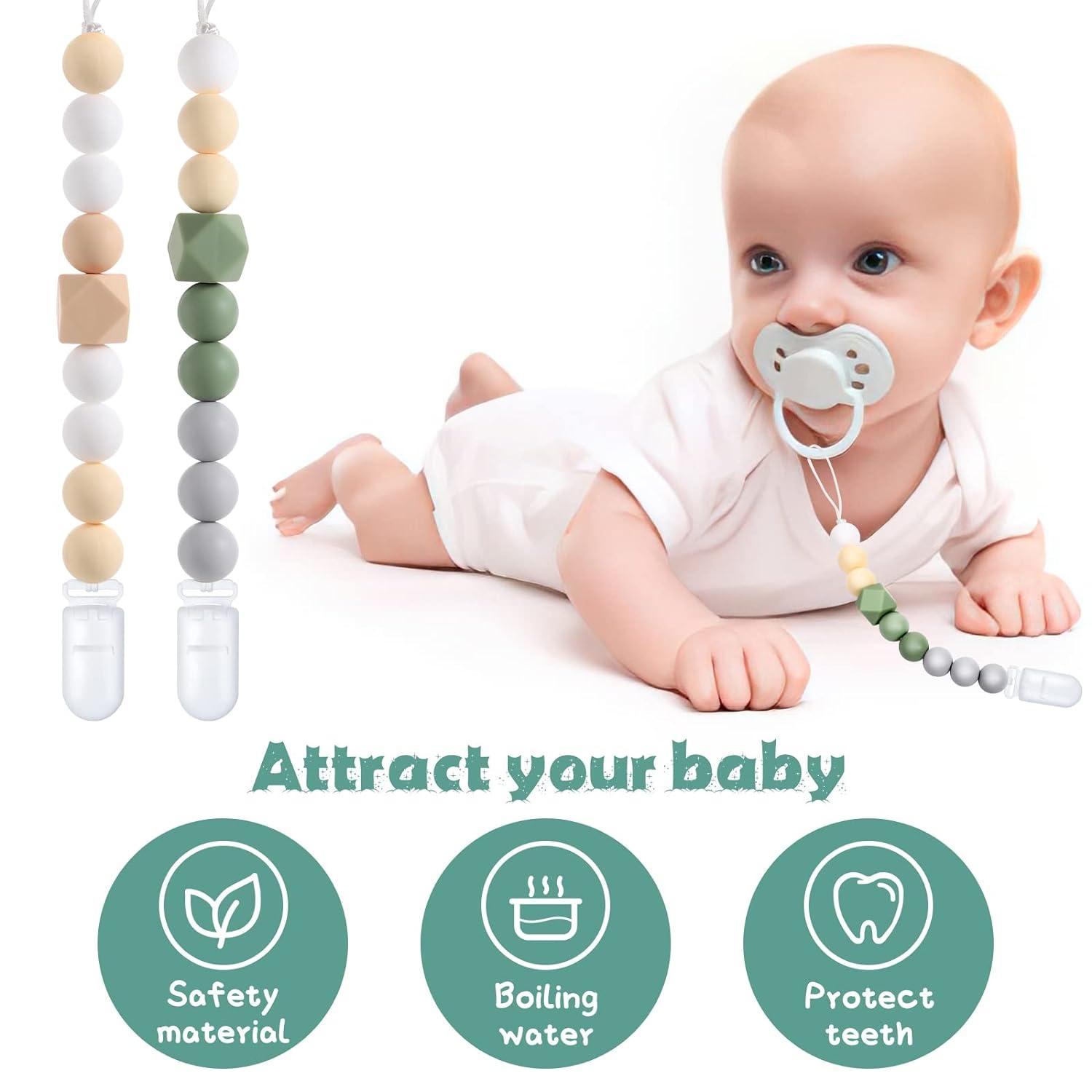 green pacifier holder