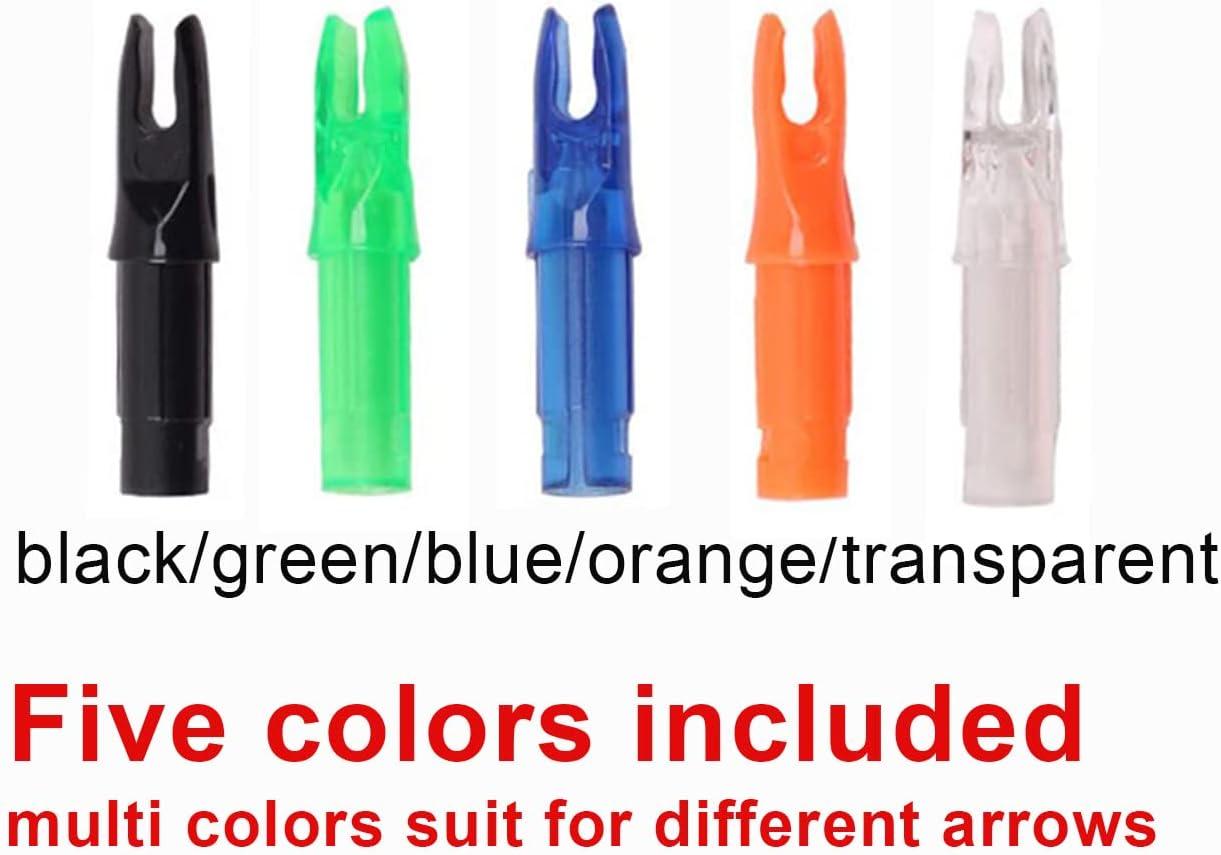 SOPOGER 50Pcs Archery Arrow Nocks - .244/6.20mm ID Carbon Arrows Inserts for Hunting - Multi ...