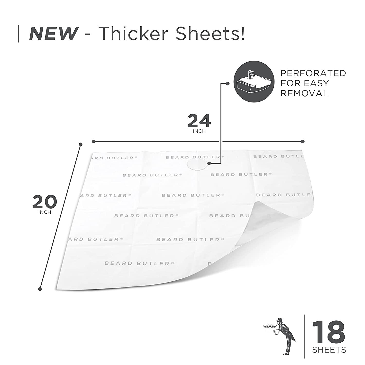 Beard Butler Disposable Sink Sheets (18-Pack) - Luxury Beard Hair ...