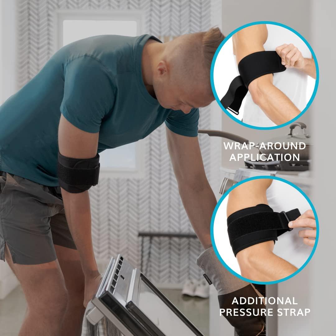 BraceAbility Bicep Band - Upper Arm Compression Sleeve for Tendonitis ...