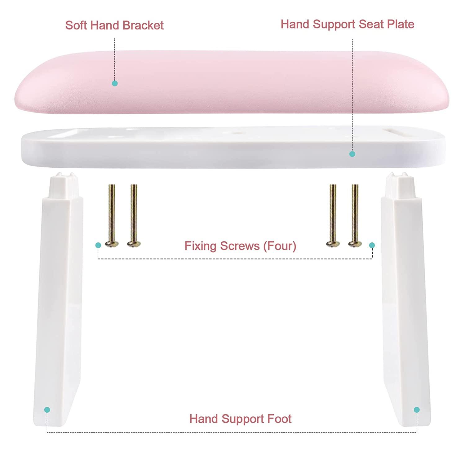 Kalolary Professional Leather Nail Arm Rest for Manicures - Pink | Buy ...