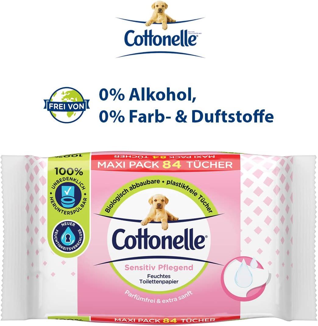 Cottonelle Wet Toilet Paper Sensitive Maxi-Pack - 6 X 84 Soft Flushable ...