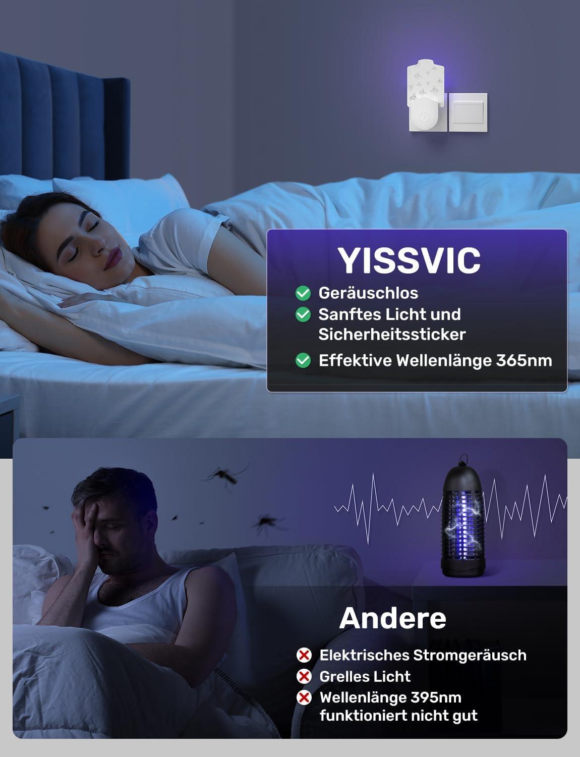 YISSVIC Electric Fruit Fly Trap with UV Light & 5 Stickers - Effective ...