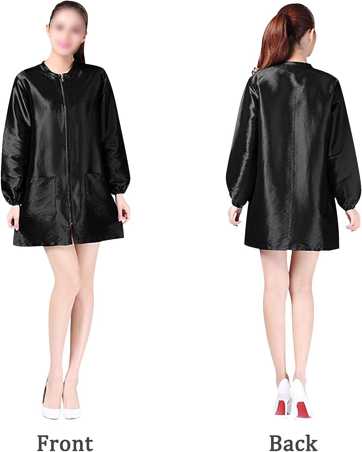 Exttlliy Chameleon Fabric Salon Smock Professional Stylist Jacket M ...