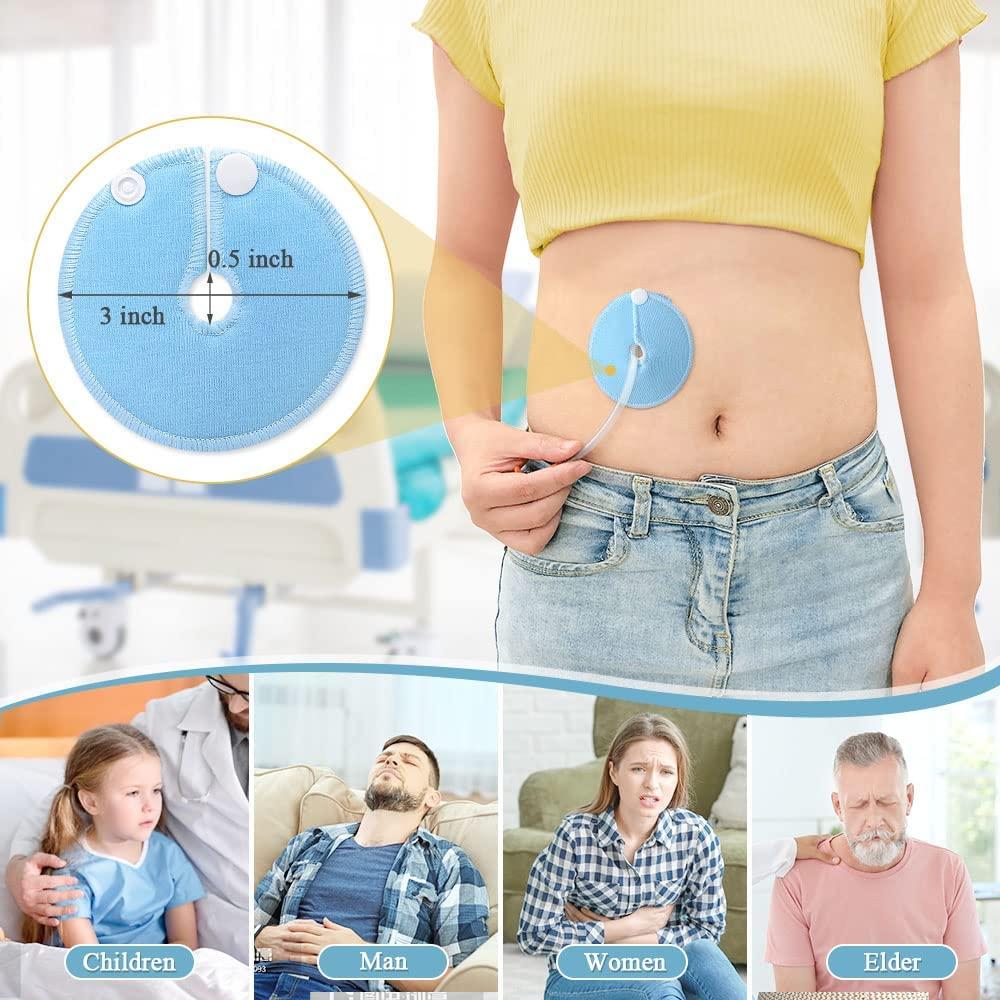 Feeding Tube Pads 12 Pcs - Blue | Soft and Absorbent for Comfortable ...